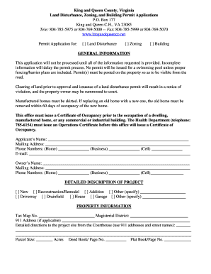 Fillable Online Building Permit Applications - King and Queen County ...