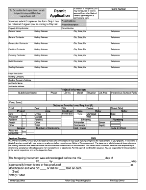 Fillable Online Permit Application - ALPHA-INSPECTIONS.net Fax Email Print - pdfFiller