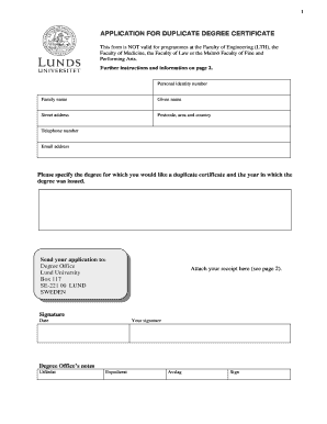 Fillable Online lu forms lu duplicate marksheet Fax Email Print - pdfFiller