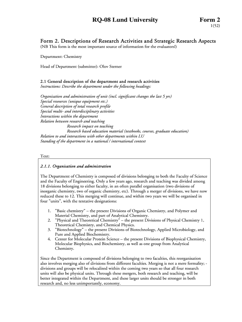 FORM2 Chemistry Engineering doc: Fill out & sign online | DocHub