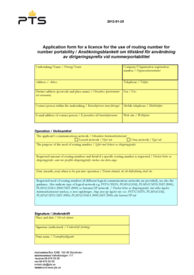 Fillable Online Application form for a licence for the use of routing ...