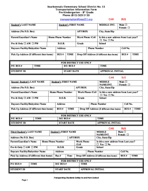 Fillable Online Student Information Sheet.doc Fax Email Print - pdfFiller