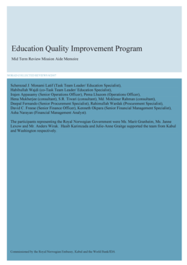 Fillable Online deco Education Quality Improvement Program. Mid Term Review Mission ... - deco ...