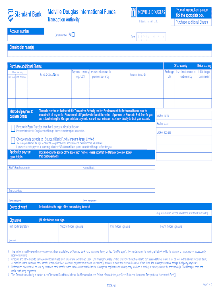 Fillable Online Transaction Authority Fax Email Print - pdfFiller