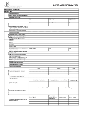 Fillable Online MOTOR ACCIDENT CLAIM FORM - bfs.co.za Fax Email Print ...