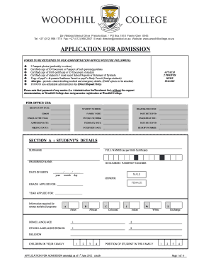 Woodhill College Application Forms - Fill Online, Printable, Fillable ...