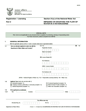 Fillable Online For these structures, please complete form DW762 1 Fax ...