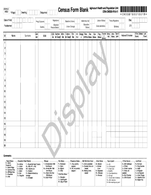 Fillable Online Census Form Blank - Agincourt Fax Email Print - pdfFiller