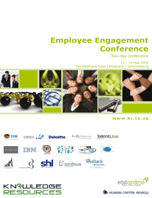 Fillable Online Employee Engagement Conference - juliaseal.co.za Fax ...