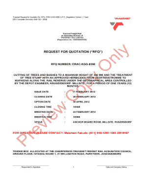 Fillable Online Request for quotation (rfq) rfq number:crac-kgg-8350 ...