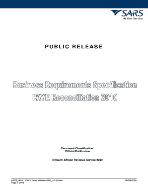 Fillable Online sarsbrs paye reconciliation 2013 form Fax Email Print ...