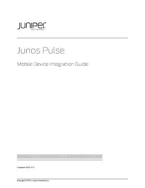 Fillable Online juniper Junos Pulse Mobile Device Integration Guide ...