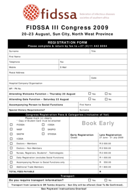 Fillable Online FIDSSA REGISTRATION FORM 14 Feb.doc Fax Email Print - pdfFiller