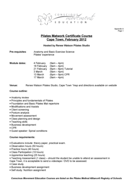 Fillable Online pilates-studio co Pilates Matwork Certificate Course ...