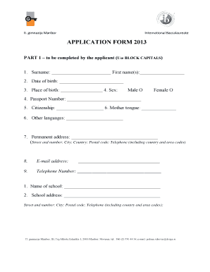 Fillable Online gimnazija Maribor International Baccalaureate ...