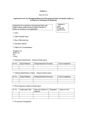 Fillable Online FORM A1 See rule 6(1) Application Form For ... - Think ...