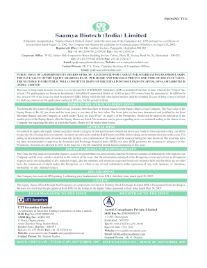 Fillable Online Saamya Biotech (India) Limited - Online Account Opening ...