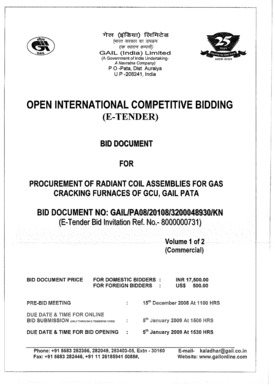 Fillable Online Tender Document - Commercial-Vol-I - GAIL (India) Ltd. Fax Email Print - pdfFiller