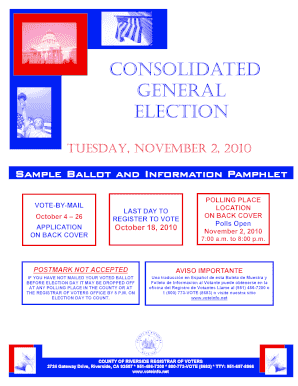 Fillable Online voteinfo Sample ballot/ boleta ejemplar sample ballot ...