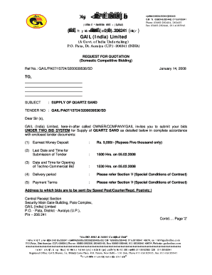 Fillable Online Supply Of Quartz Sand - PNG Registration Request Form ...