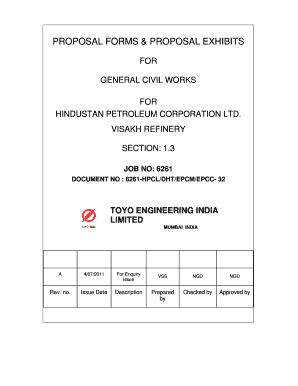 Fillable Online 1.3 Proposal form and Exhibits.pdf - Hindustan ...