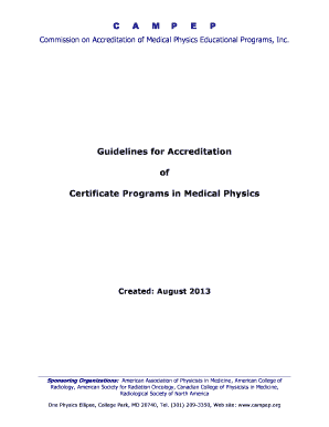 Fillable Online campep Guidelines for Accreditation Fax Email Print ...