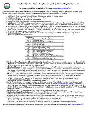 Fillable Online FOG Form and Instructions - Gloucester County Fax Email ...