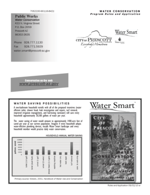 Fillable Online Water Conservation Incentive Program Application ... - City of Prescott Fax ...