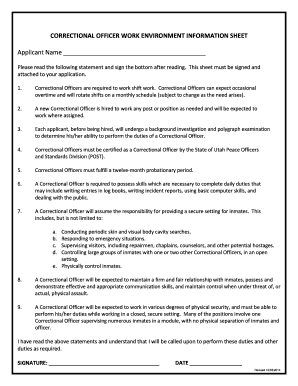 Fillable Online Correctional Officer Application - Davis County Fax ...