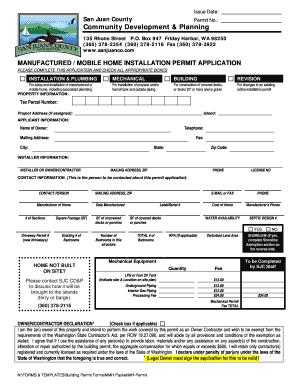 Fillable Online co san-juan wa Complete Mobile Home Application Packet ...