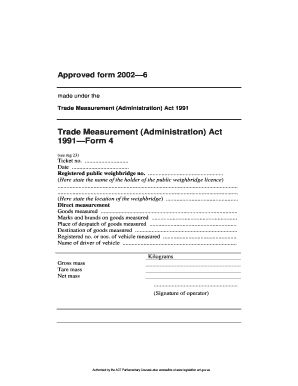 Fillable Online legislation act gov Trade Measurement (Administration ...