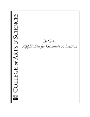 Fillable Online american 2012-13 Application for Graduate Admission ...