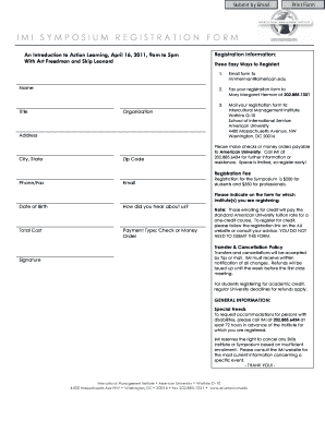 Fillable Online american IMI SYMPOSIUM REGISTRATION FORM - American ...