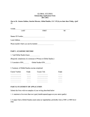 Fillable Online gls schol. form-3-20-11.doc Fax Email Print - pdfFiller