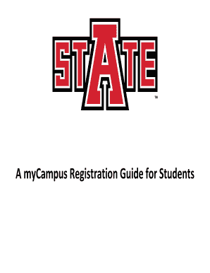 Fillable Online astate A myCampus Registration Guide for Students Fax ...