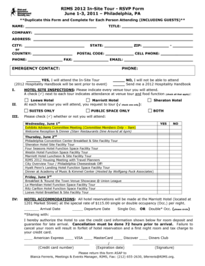 Fillable Online rims 1996 RIMS Suite Life Tour RSVP FORM - rims Fax Email Print - pdfFiller