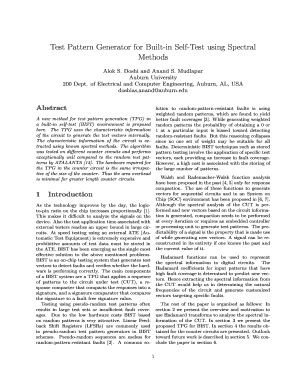 Fillable Online eng auburn Test Pattern Generator for Built-in Self ...