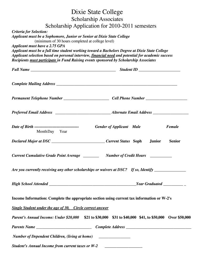 Fillable Online new dixie Education loan Dixie State University - new dixie Fax Email Print ...