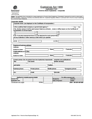 Fillable Online mines industry qld gov Permit to Store Explosives ...