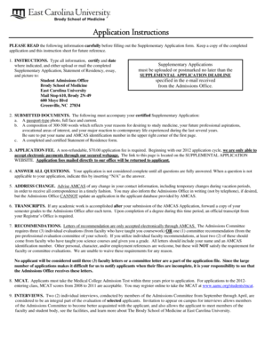 Fillable Online core ecu Application Instructions - East Carolina ...