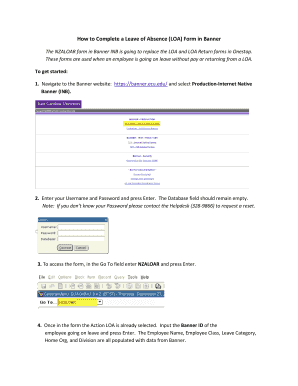 Fillable Online ecu LOA Form Instructions - ecu Fax Email Print - pdfFiller
