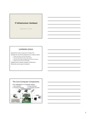 Fillable Online castle eiu IT Infrastructure: Hardware LEARNING GOALS The Core Computer ...