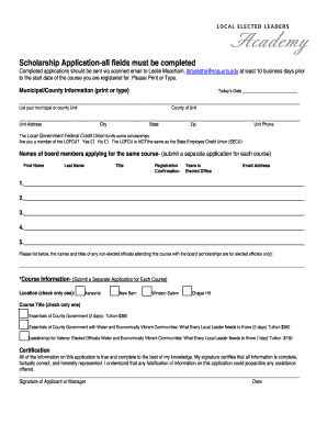 Fillable Online sog unc Scholarship Application Instructions - sog unc Fax Email Print - pdfFiller