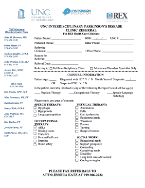 Fillable Online med unc Disorders Center Team Fax Email Print - pdfFiller