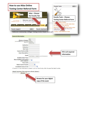 Fillable Online valenciacollege How to use Atlas Online Testing Center ...