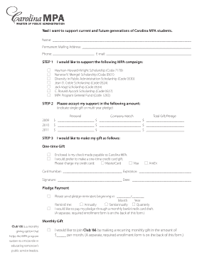 Fillable Online mpa unc Yes! - Master of Public Administration UNC ...