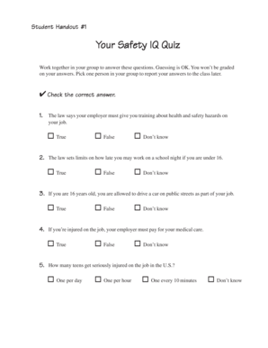 Fillable Online cdc Student Handout - Centers for Disease Control and ...