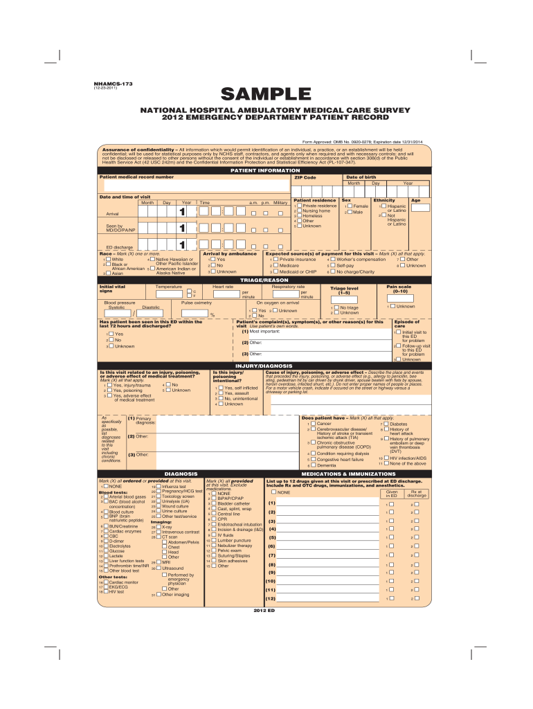 Printable Fillable Real Hospital Discharge Papers