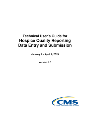 Fillable Online cms Technical User Guide for Hospice Quality Reporting ...