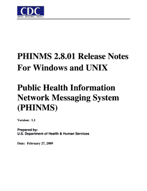 Fillable Online cdc 2.8.00 Release Notes - Centers for Disease Control ...